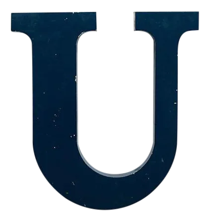 Vintage Blue Letter U | Chairish