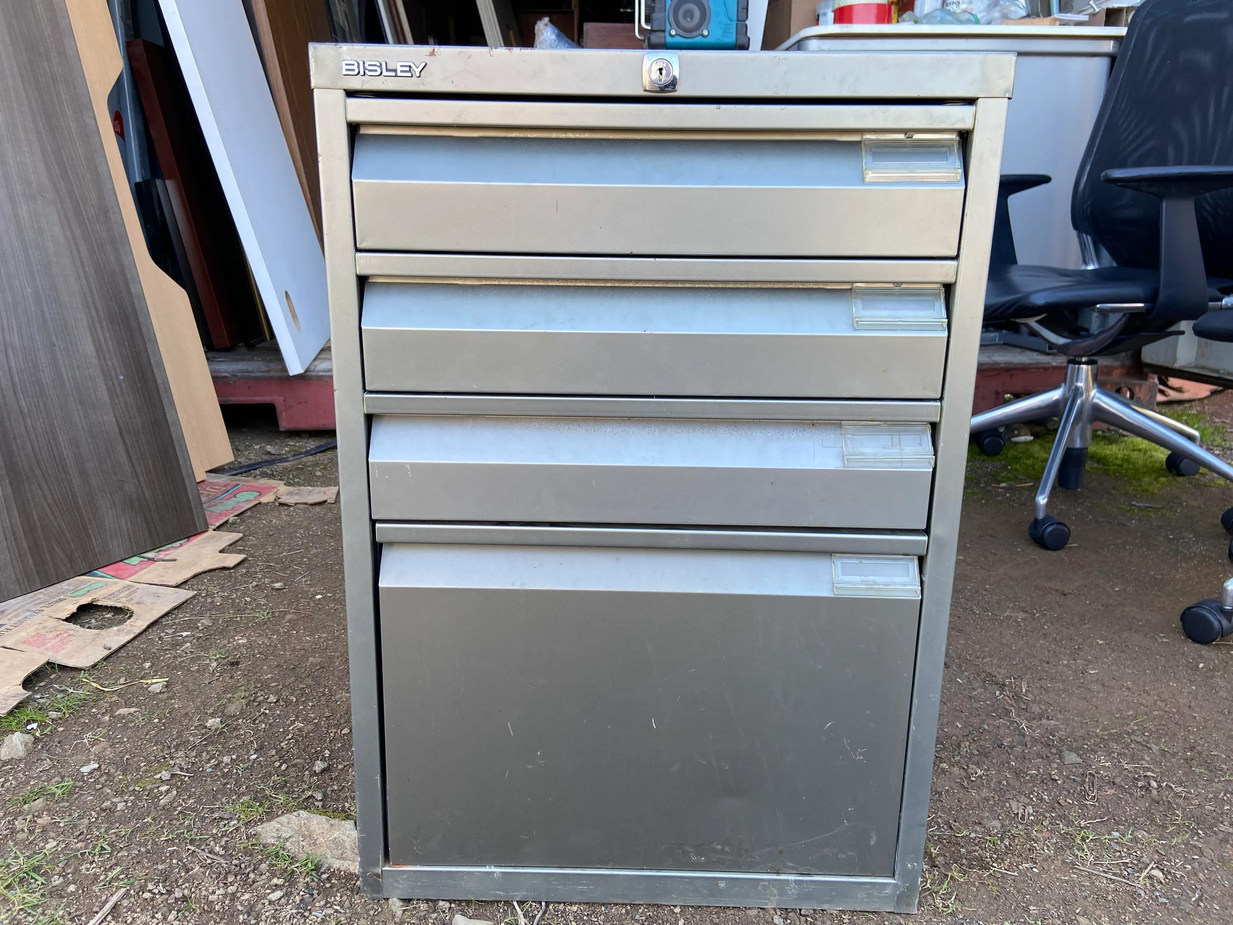Bisley Metal Filing Cabinet Chairish