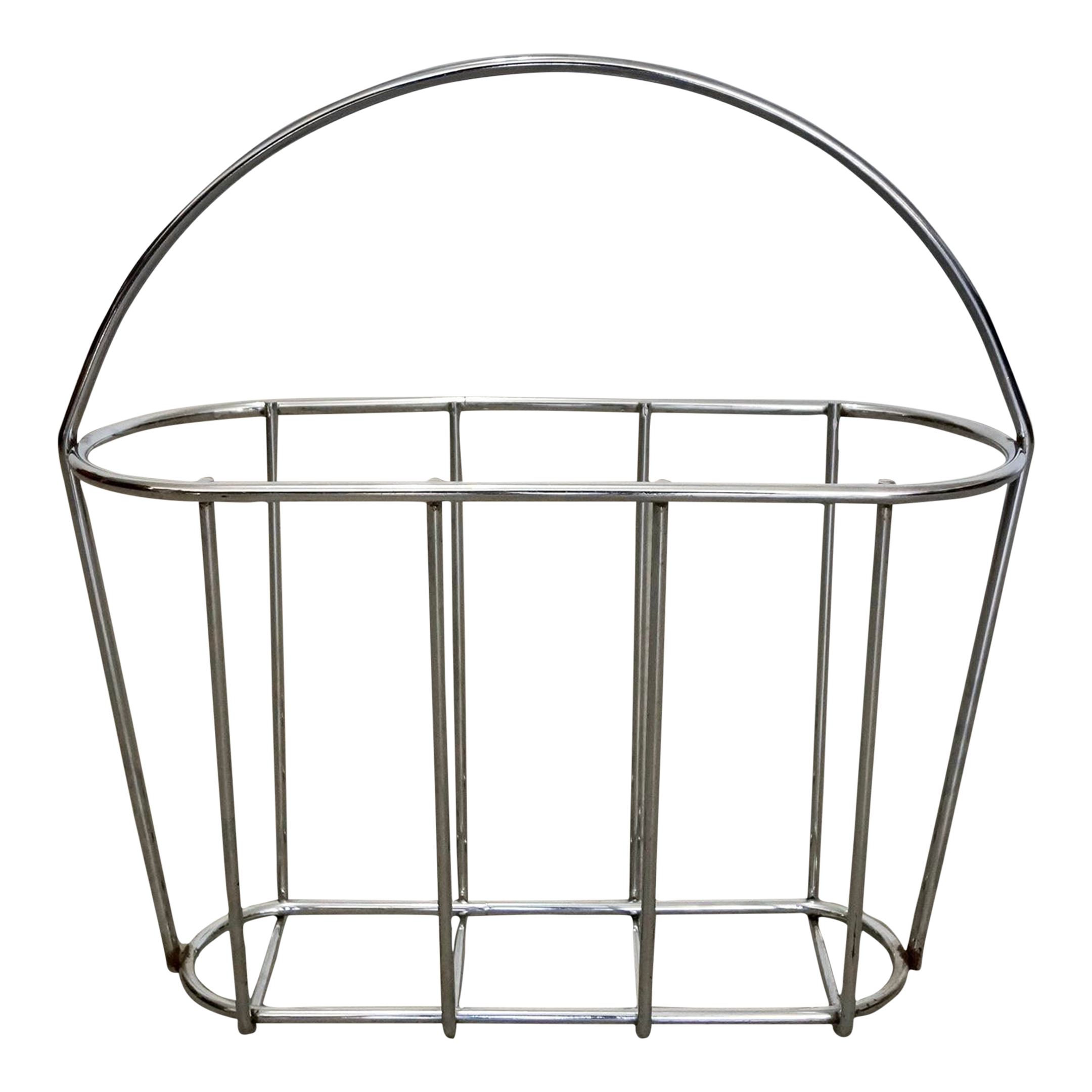1970's Art Deco Chrome Magazine Rack | Chairish