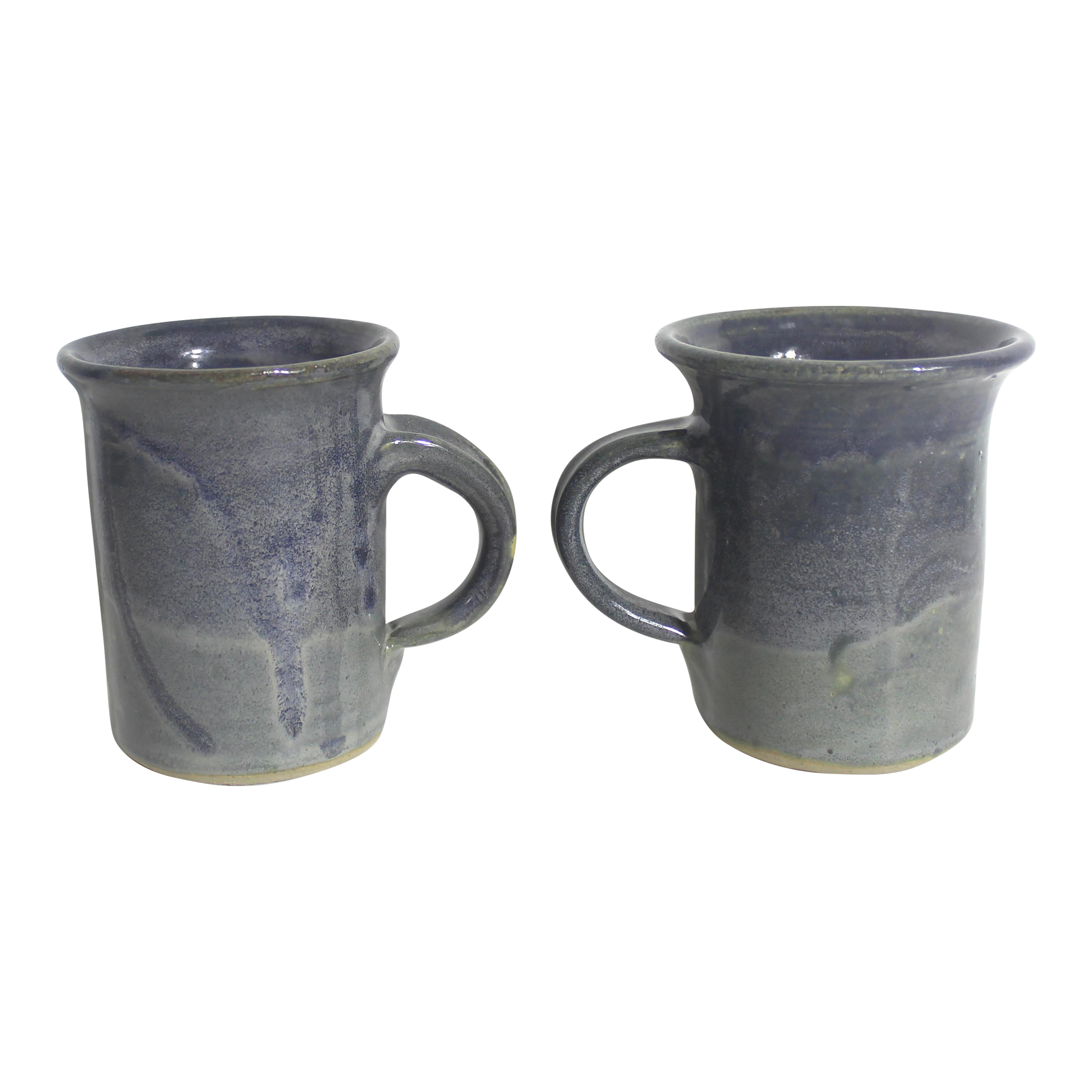 Vintage Signed Studio Pottery Coffee Mugs- a Pair | Chairish