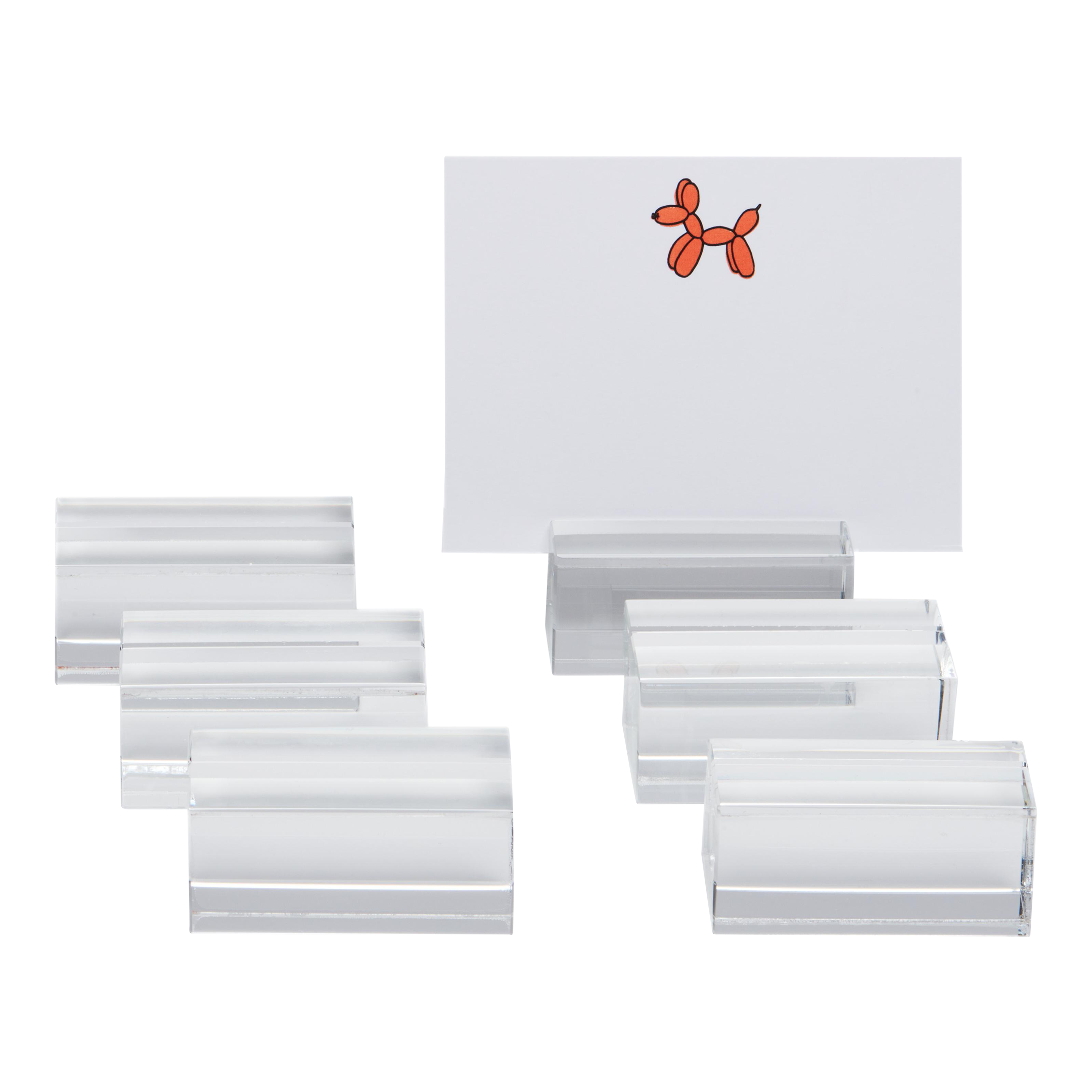 Dear Annabelle Clara Block Place Card Holders - Set of 6 | Chairish