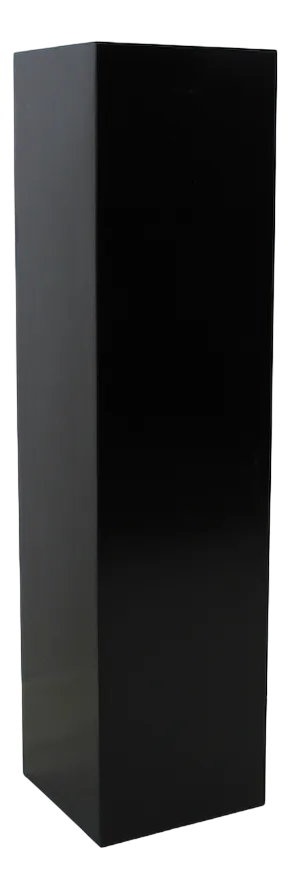 Design Column in Black Lacquered Wood | Chairish