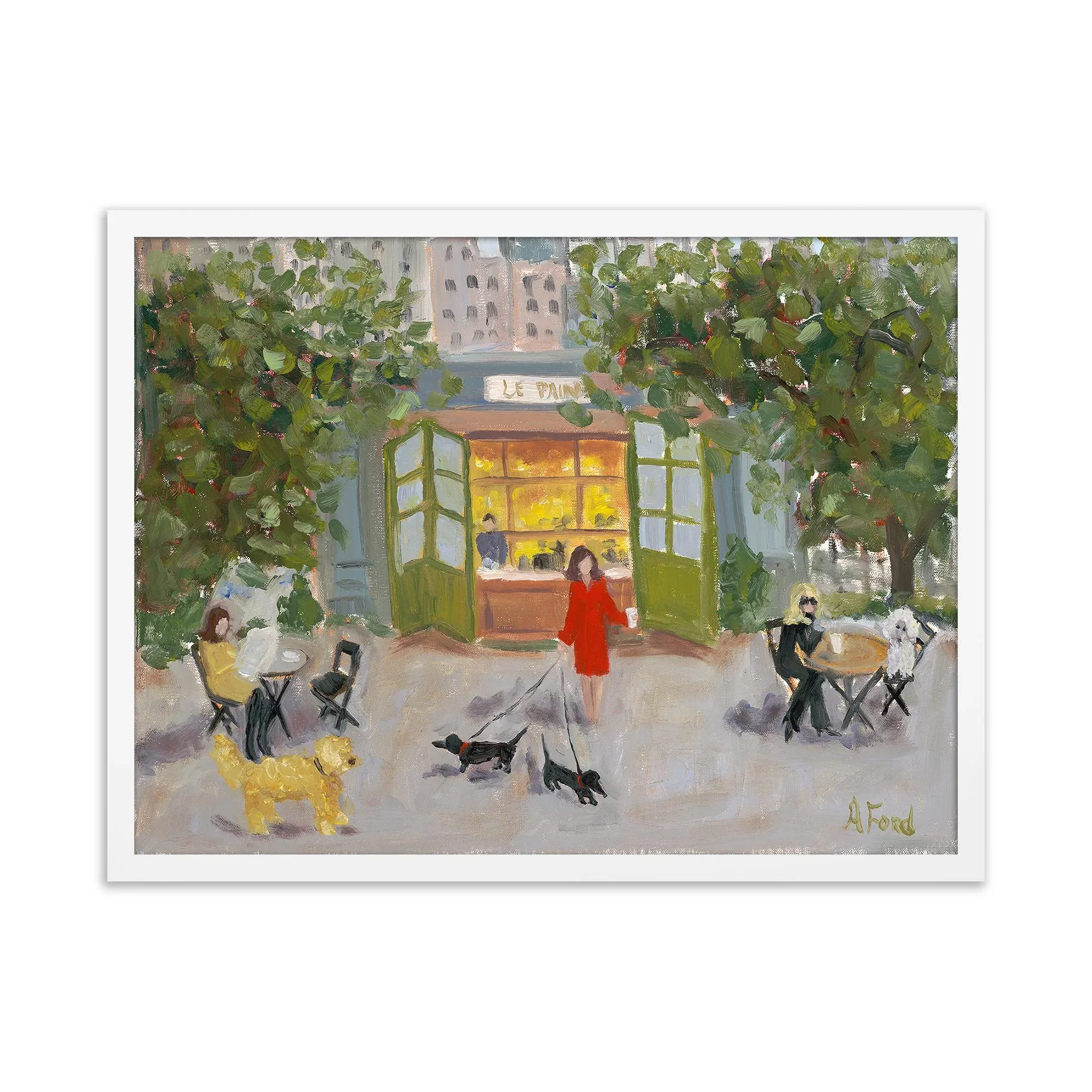 Bryant Park by Alice Ford in White Frame, Small Art Print | Chairish