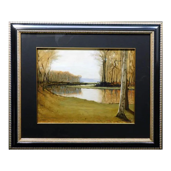 James Thorpe "Fall River II" Hand Signed Original Oil Painting on Paper ...