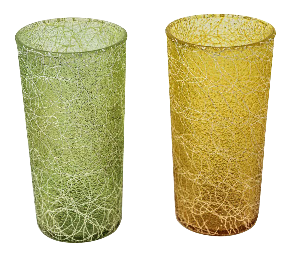 Vintage Collectible Retro Highball Spaghetti String Tumblers - A Pair ...