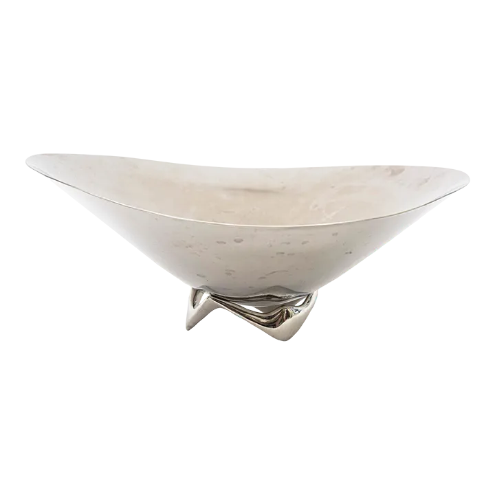 Georg Jensen Stainless Steel Large Wave Bowl | Chairish