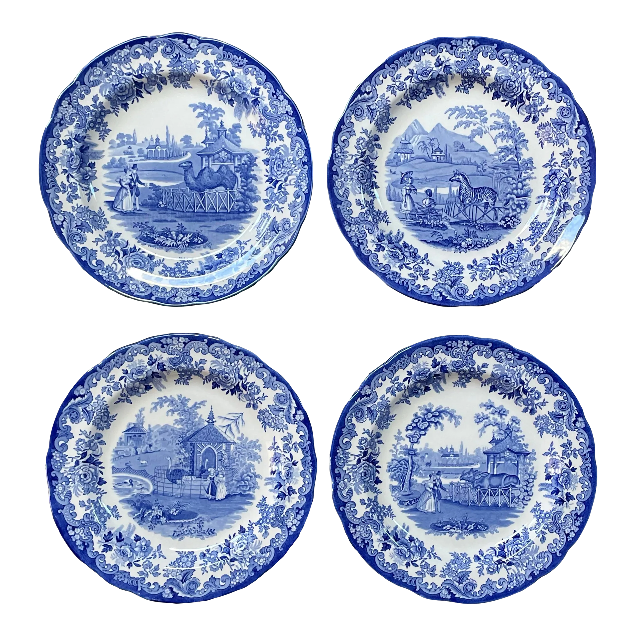 Spode England Blue Room Collection Zoological Society Blue & White ...