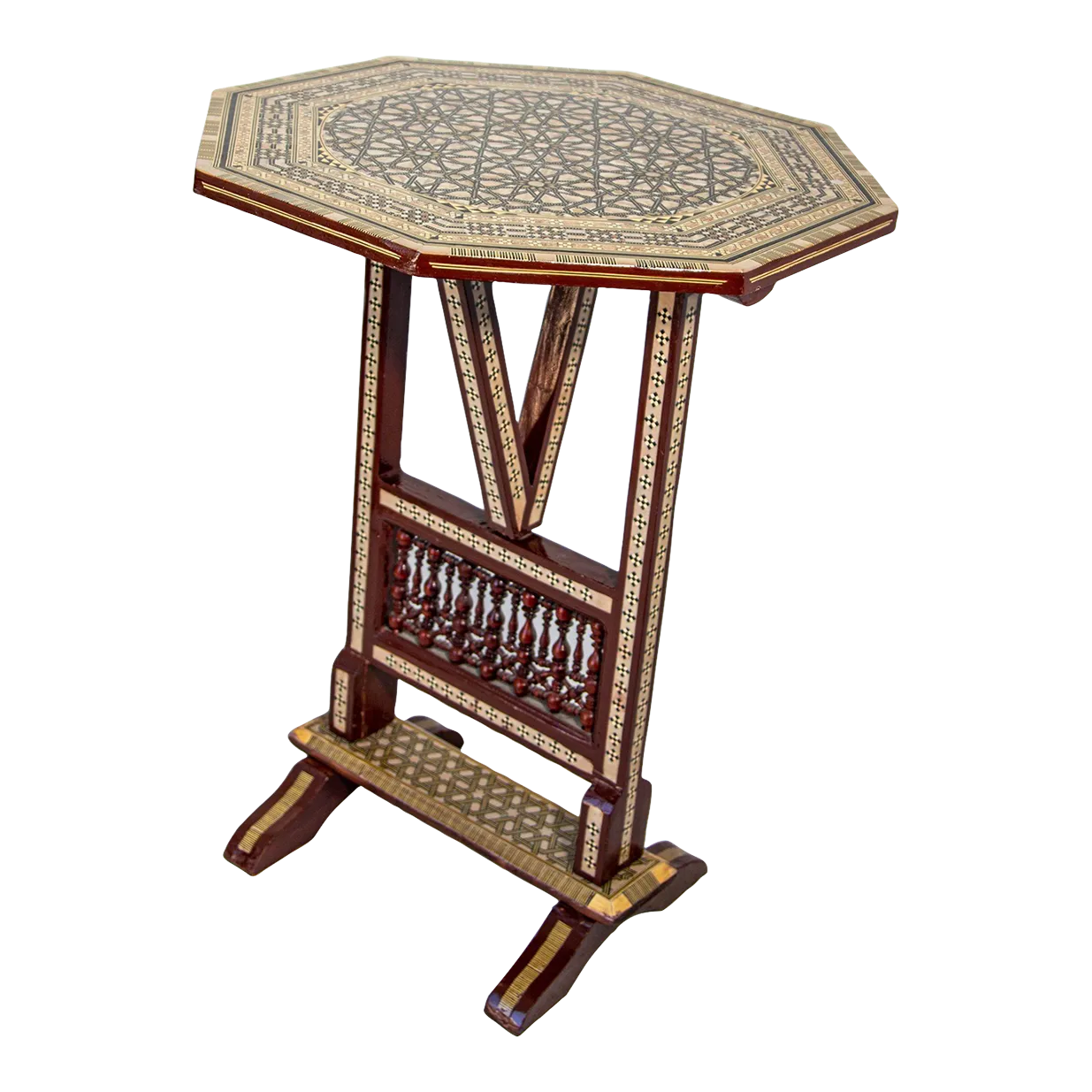 Egyptian Octagonal Side Table Islamic Moorish Tilt-Top Inlaid Table ...