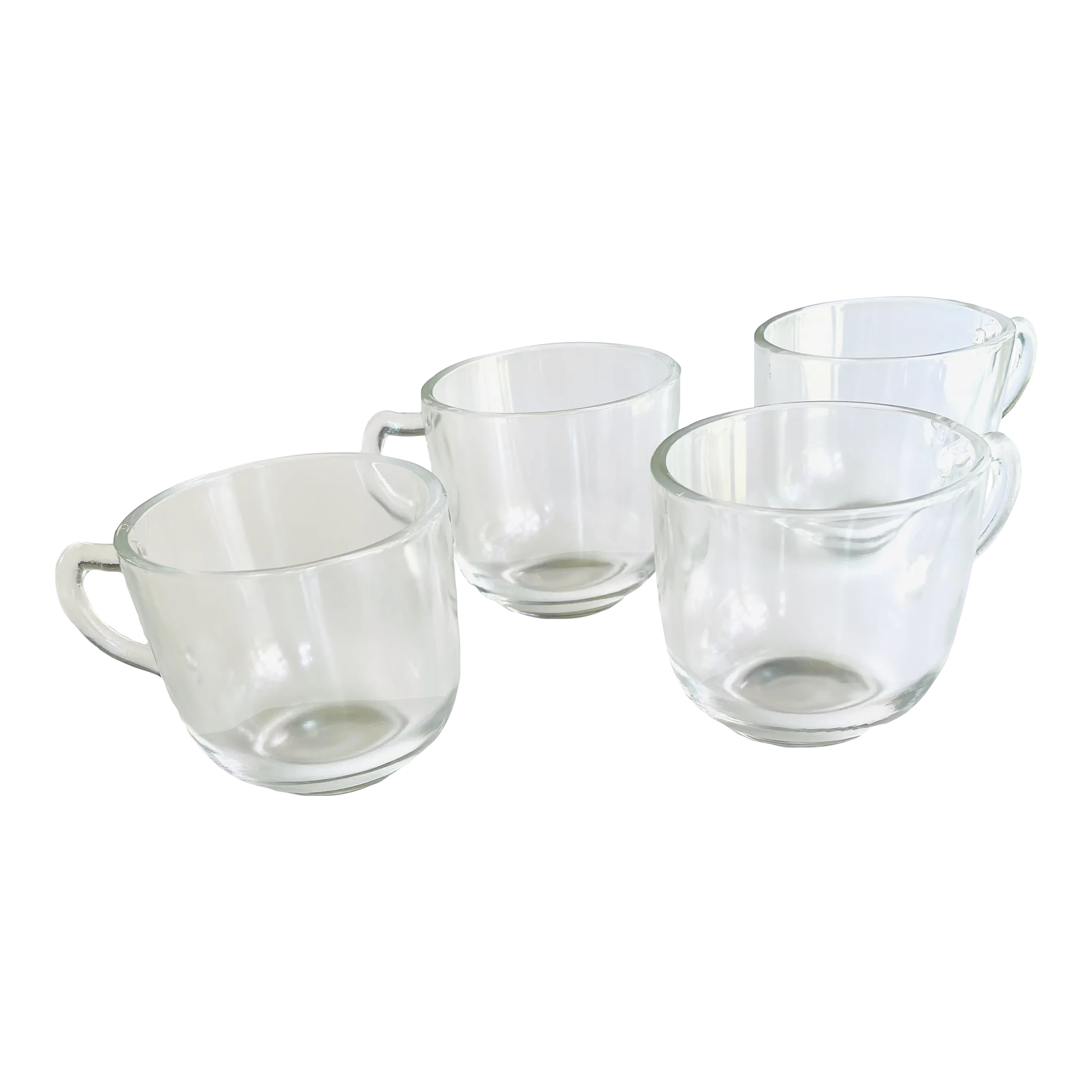 Vintage Clear Glass Punch Cups Set of 4 | Chairish