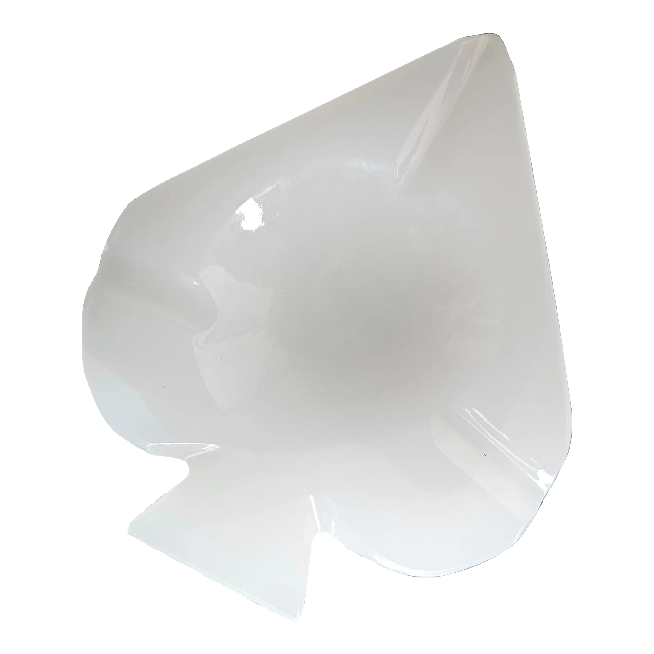 Vintage Alabaster Playing Card Symbol Spade Shaped Ashtray | Chairish