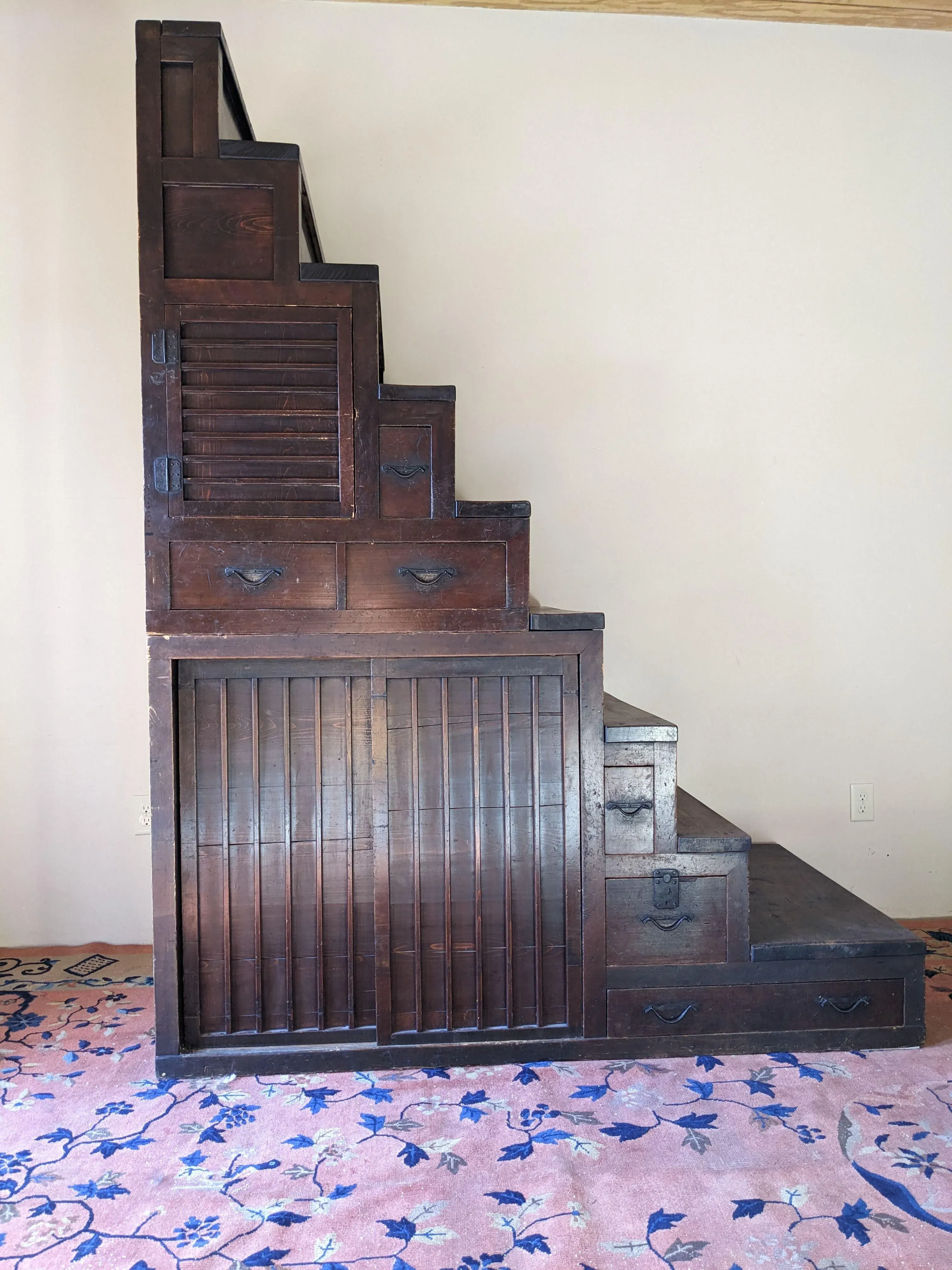 Japanese Stair Furniture Japanese Antique Step Chest (Kaidan Dansu)