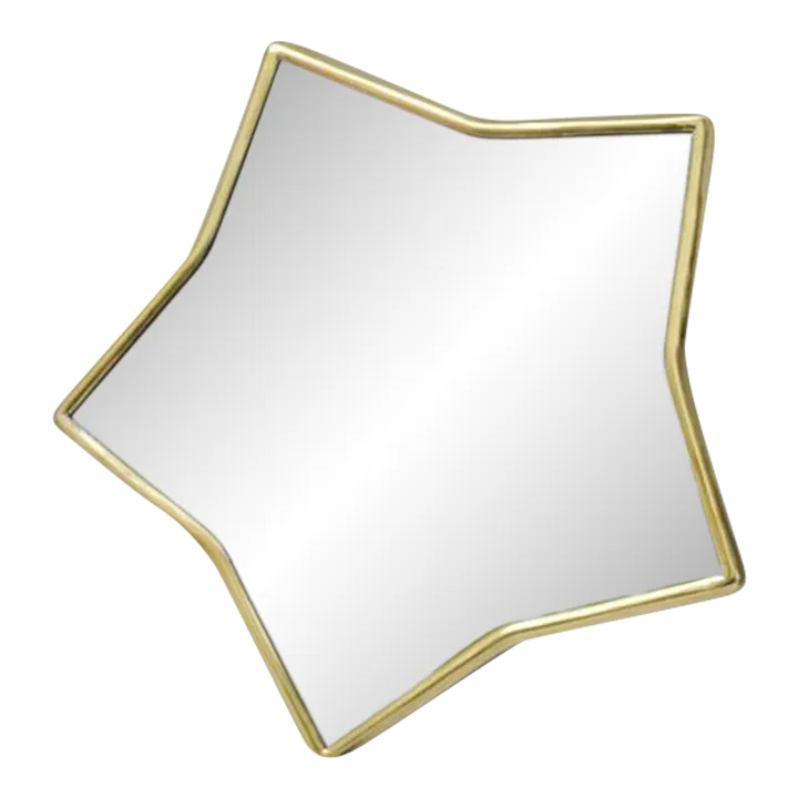 Early 21st Century M' Shine Bright Handmade Brass Wall Star Mirror ...