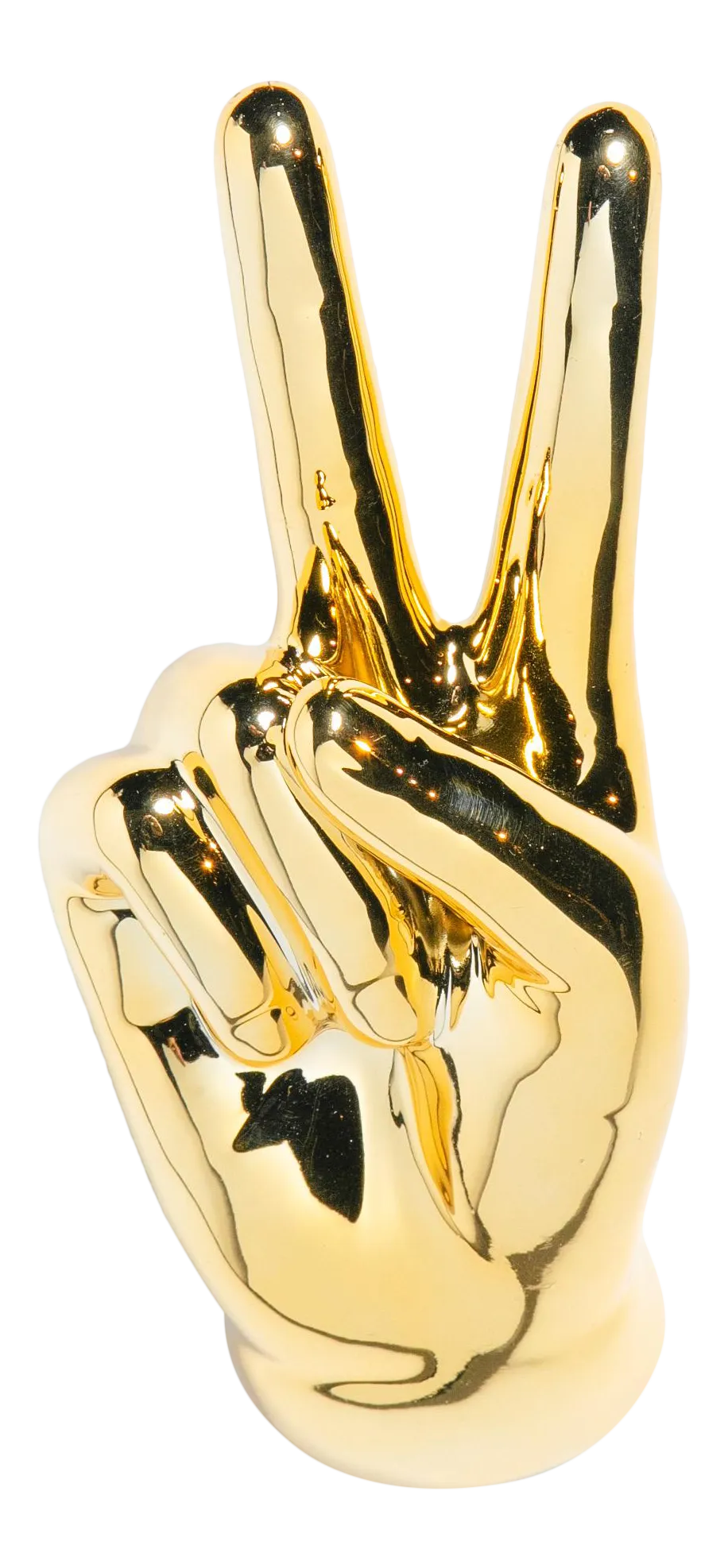 Interior Illusions Plus Gold Peace Hand Wall Mount - 9" tall | Chairish