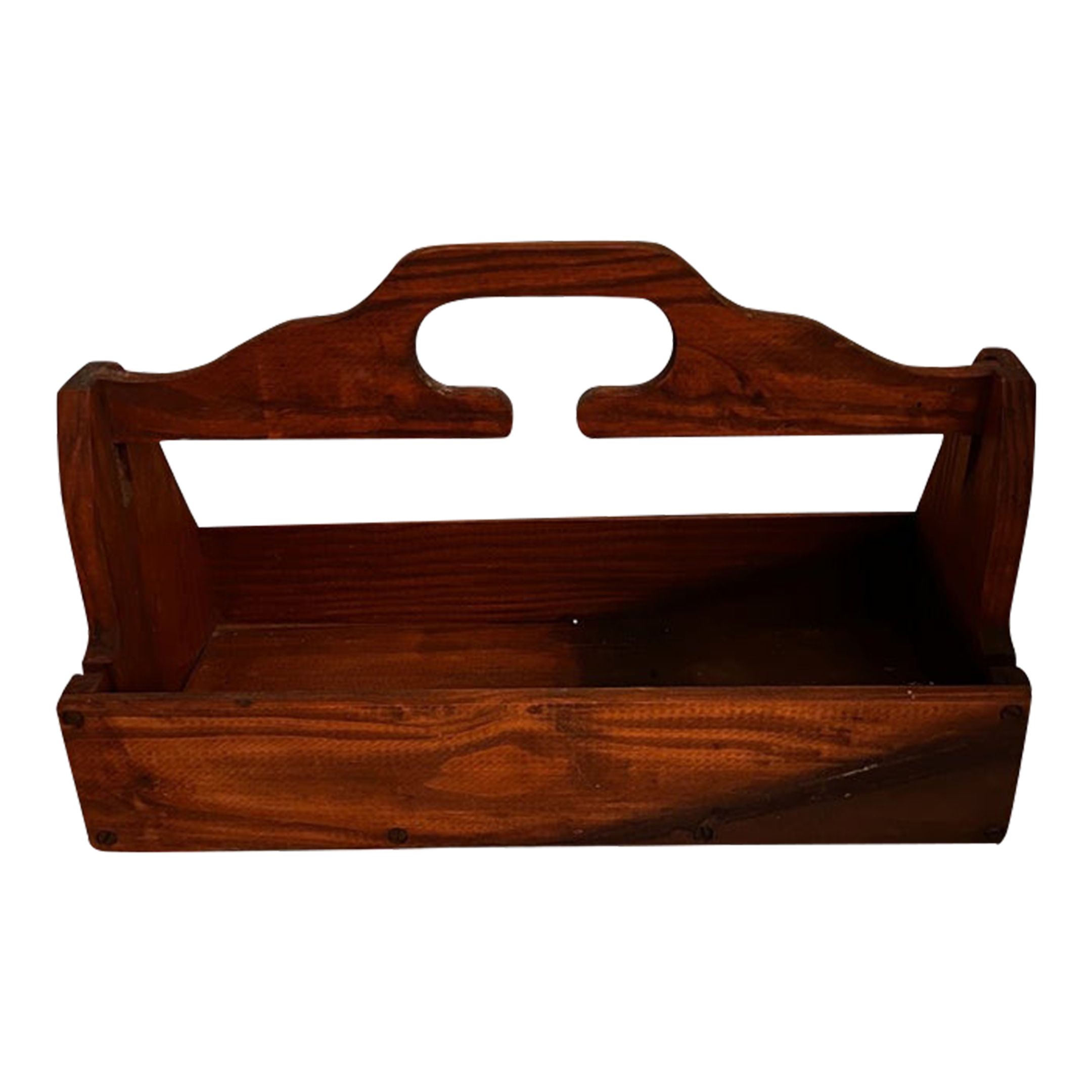 Late 20th Century Handmade Wood Carrying Crate | Chairish