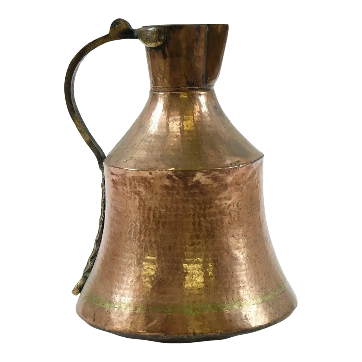1940s Antique Turkish Hammered Brass Water Container | Chairish