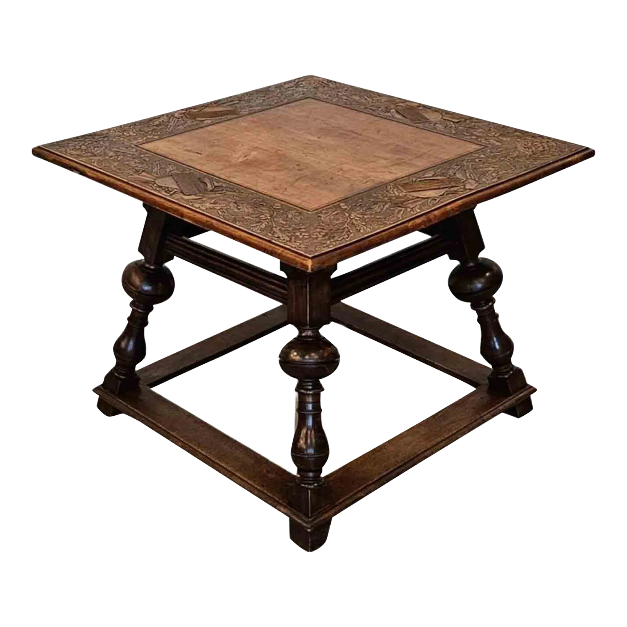 19th Century Swiss Black Forest Carved Table | Chairish