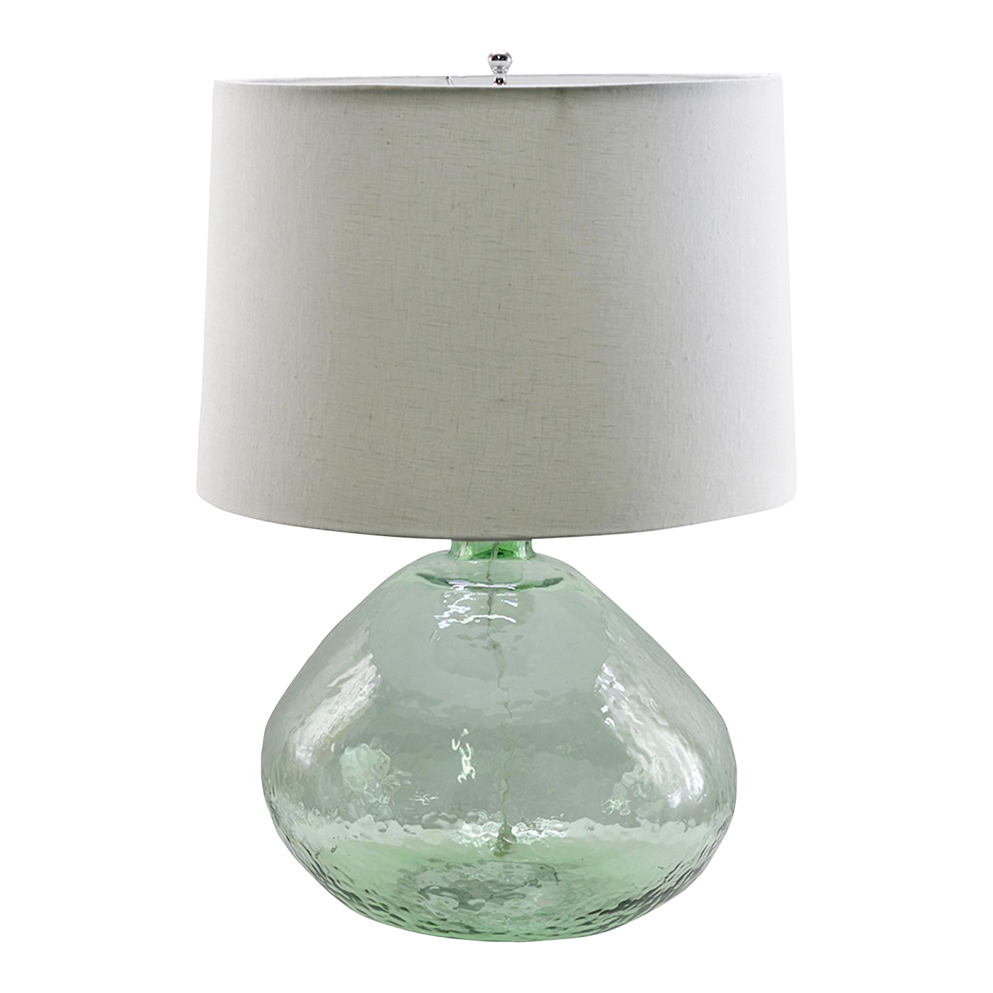 Seafoam Green Glass Table Lamp | Chairish