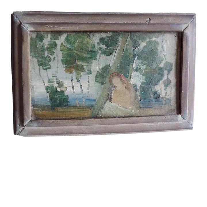 1920s American Impressionist Edward Scholl Oil Painting | Chairish