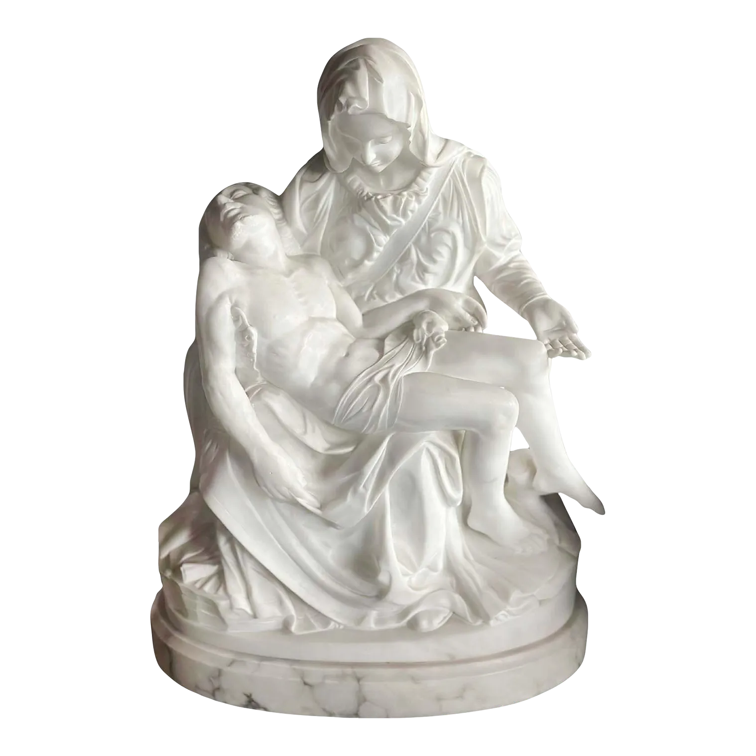 Mid 20th Century Italian 'Madonna Della Pietà' Marble Sculpture | Chairish