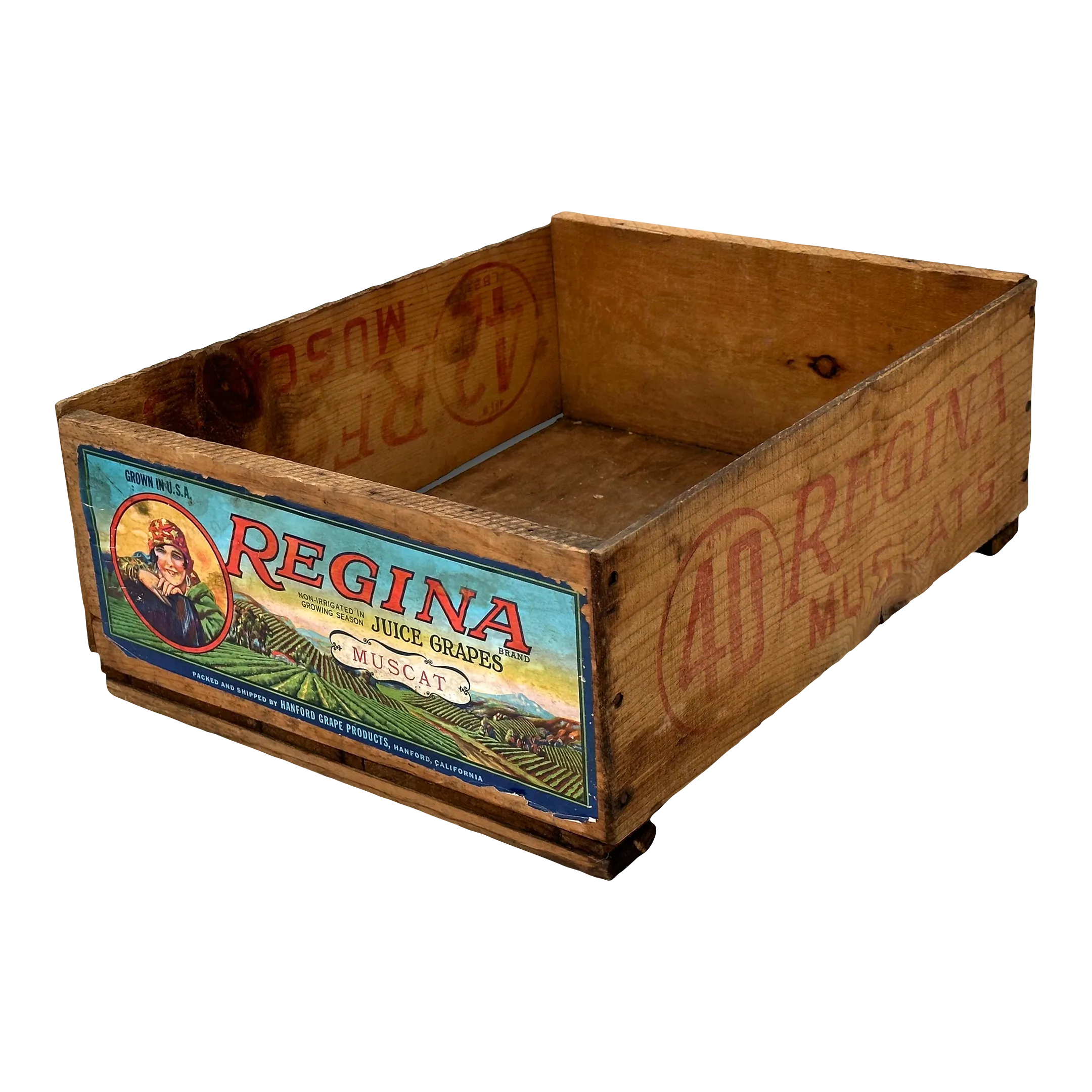 Vintage Mid 1900s California Regina Muscat Juice Grapes Wood Shipping ...