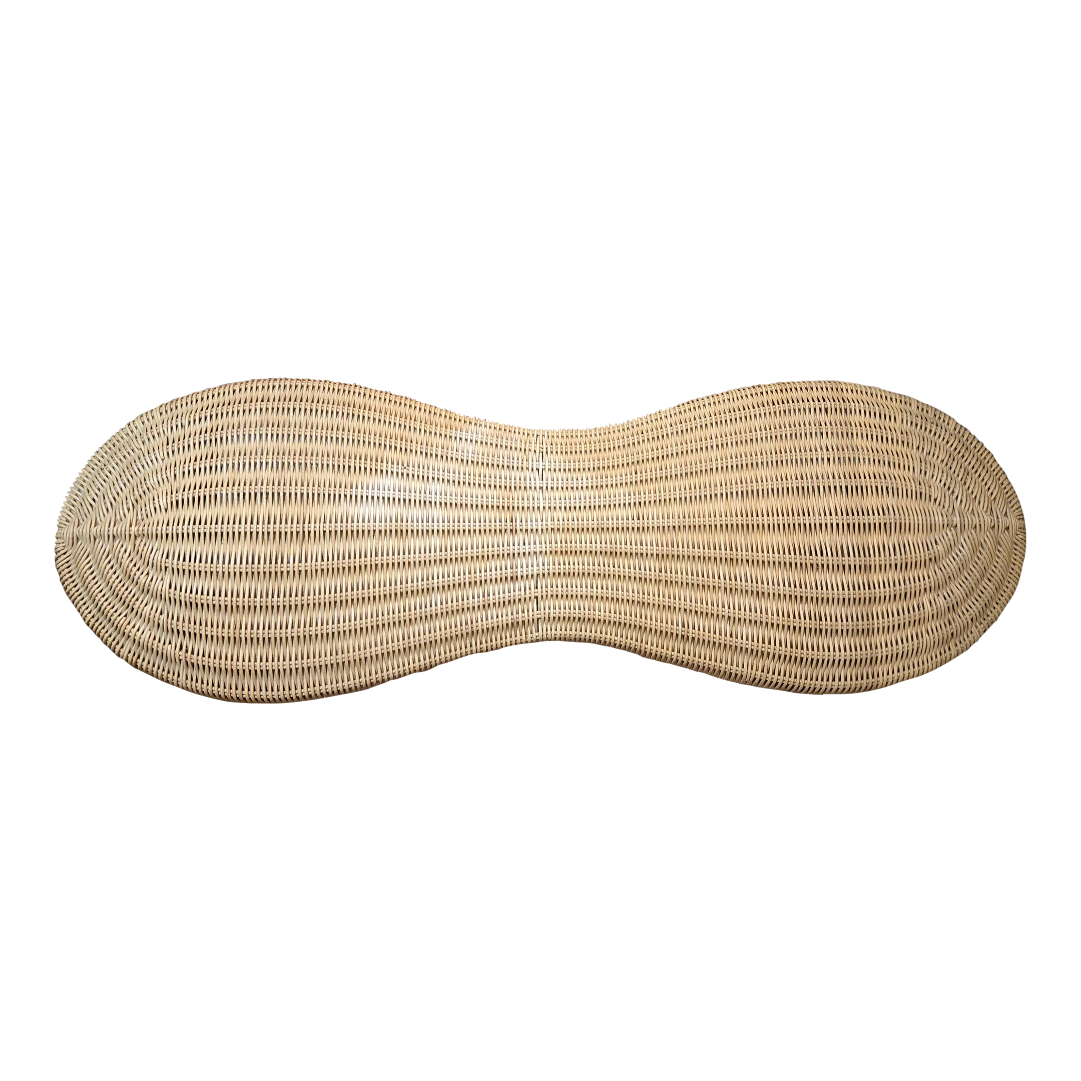 1980s Wicker Ikea Peanut Stool Bench | Chairish