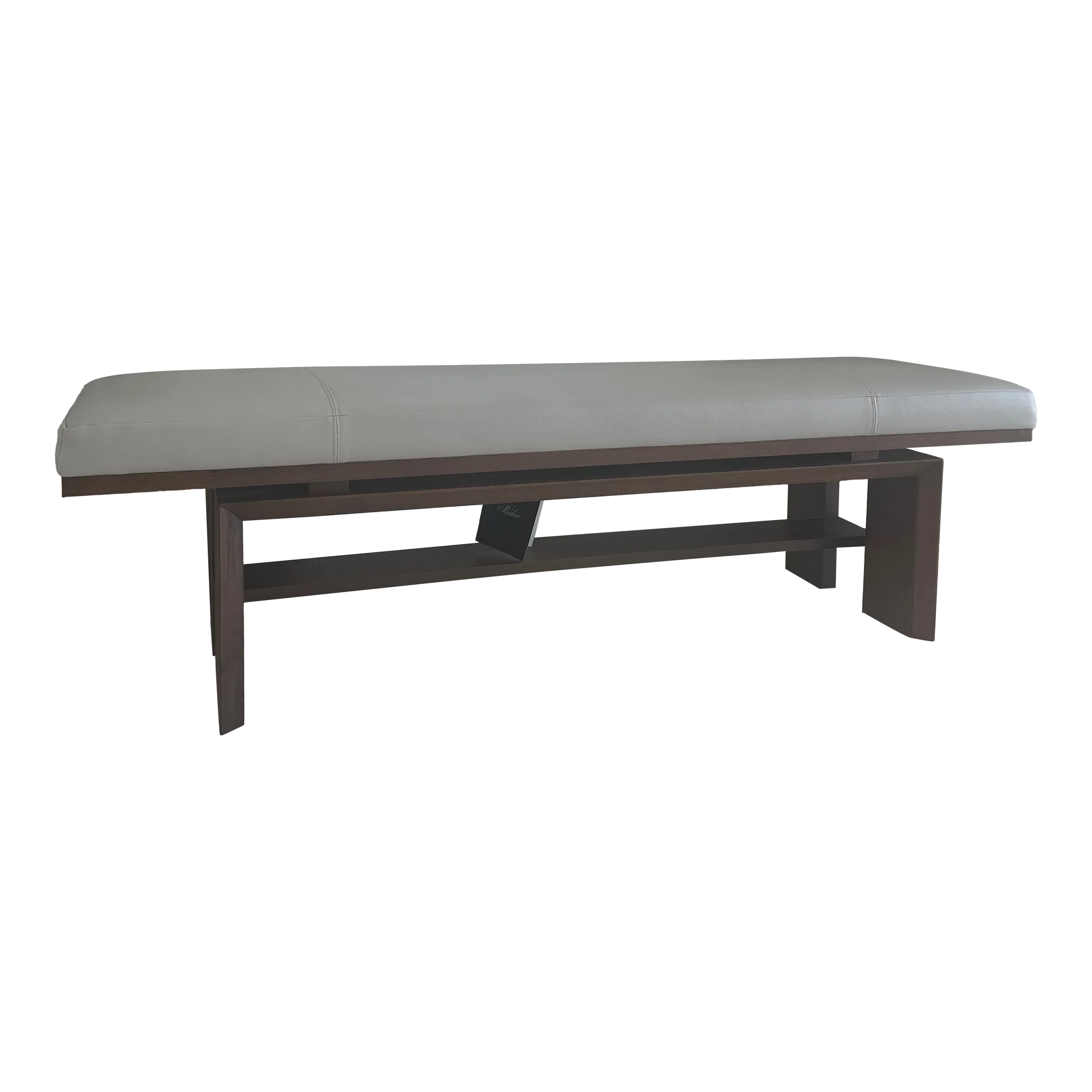 Barbara Barry for Baker New Bench Press in Gray Faux Leather, Antique ...
