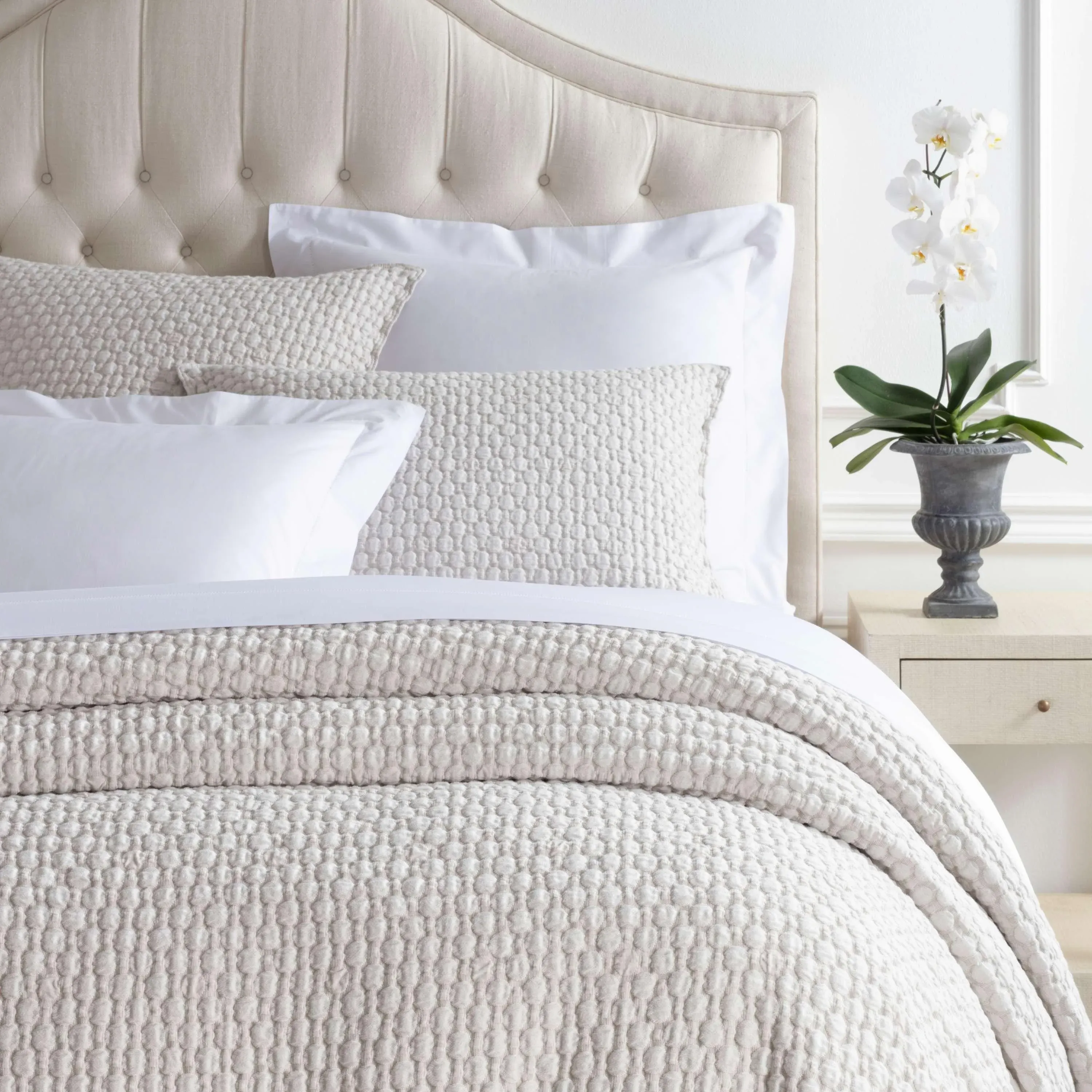 Pine Cone Hill by Annie Selke Lodi Sand Matelasse Coverlet, King | Chairish