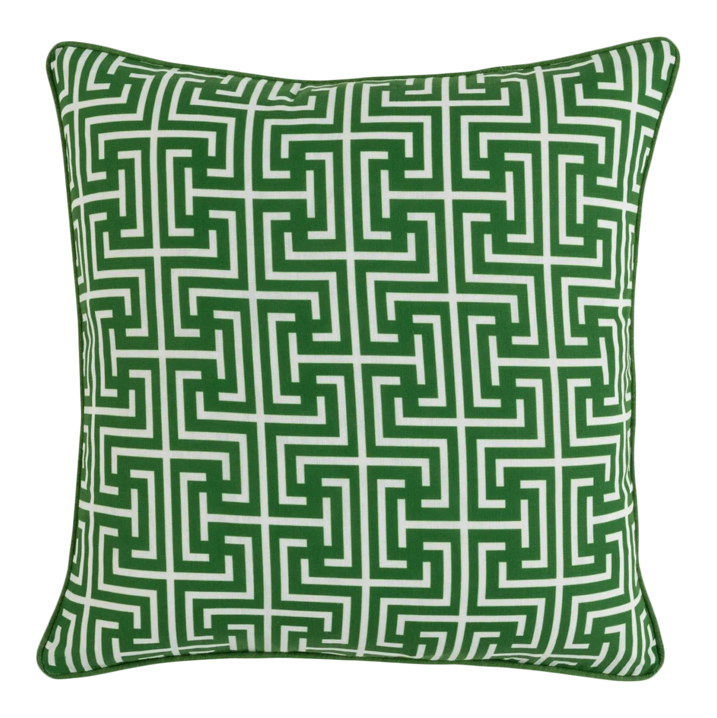 Outdoor Geometric Grass Green Pillow | Chairish