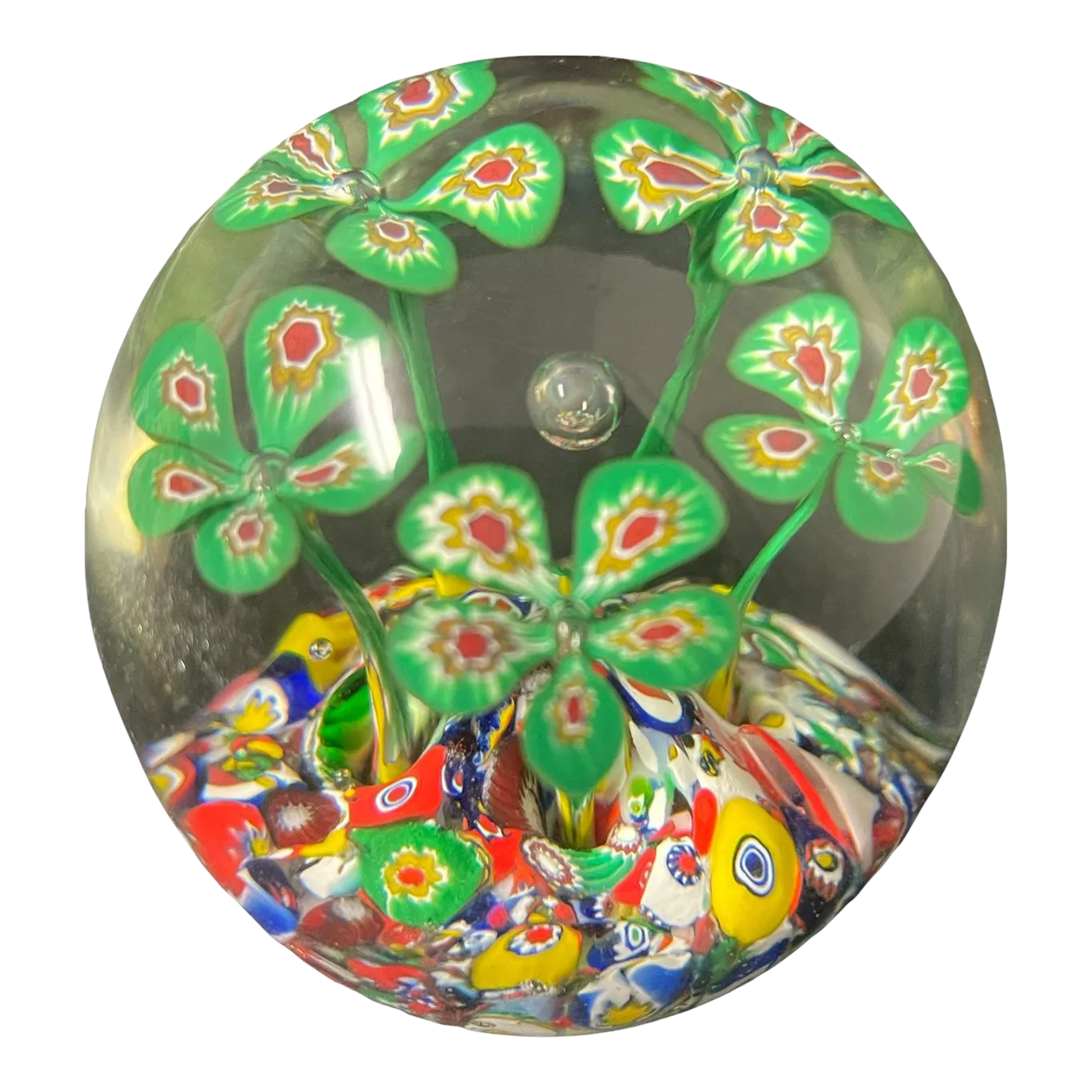 Vintage Gentile Blown Glass Paper Weight | Chairish