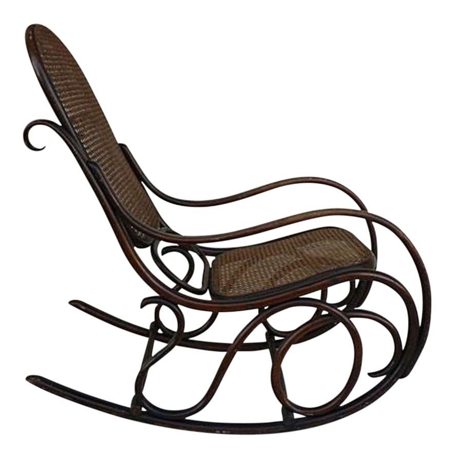 Original Condition Signed Thonet Bentwood Rocker Circa 1896 | Chairish