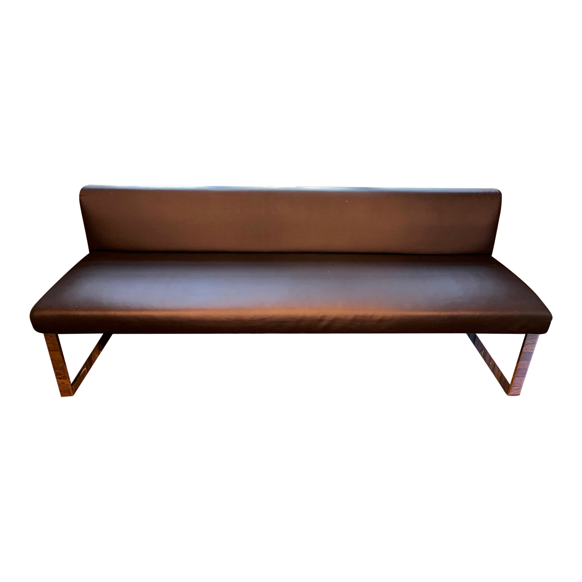 Custom Brown Dining Banquette | Chairish