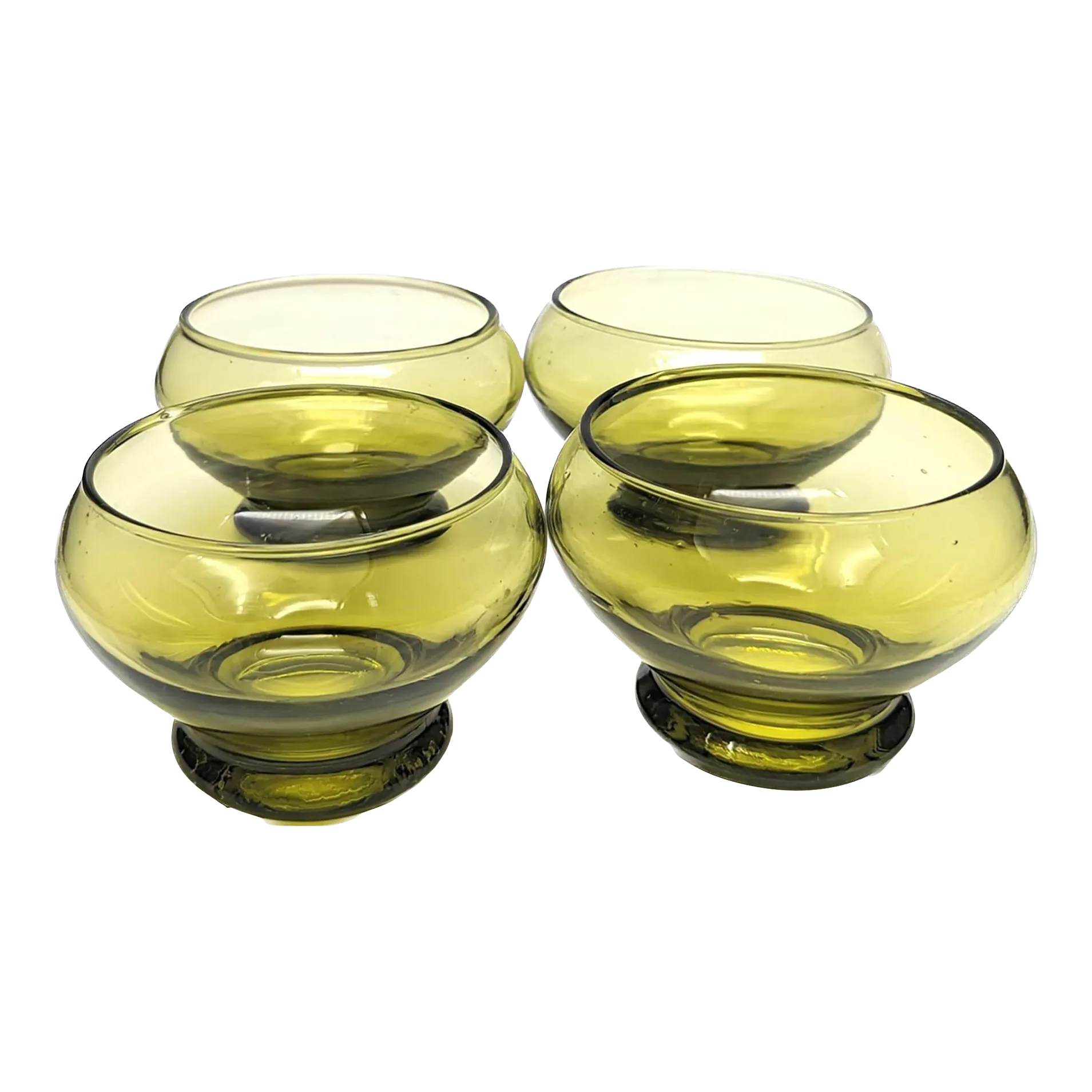 Mid 20th Century Blown Glass Snifters, Set of 4 | Chairish