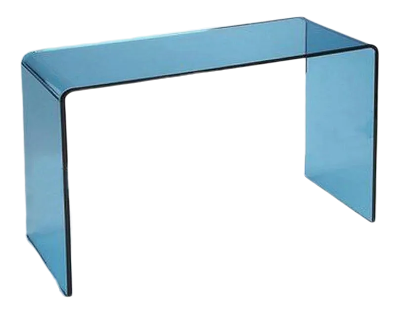 Modern Blue Acrylic Console Table | Chairish
