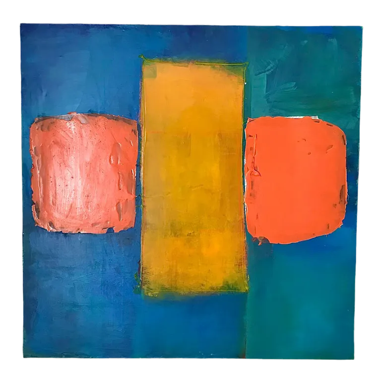 Vibrant Modern Color Field Painting | Chairish