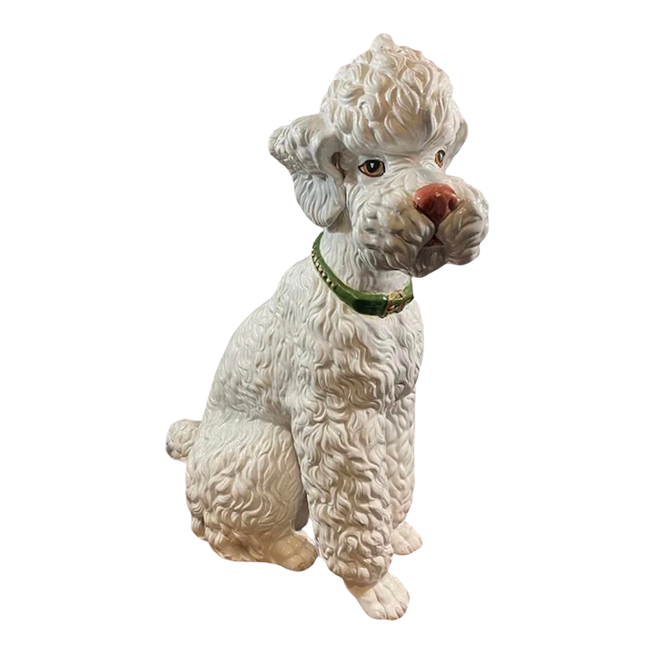Ardalt Lenwile Large Ceramic Poodle Figurine | Chairish