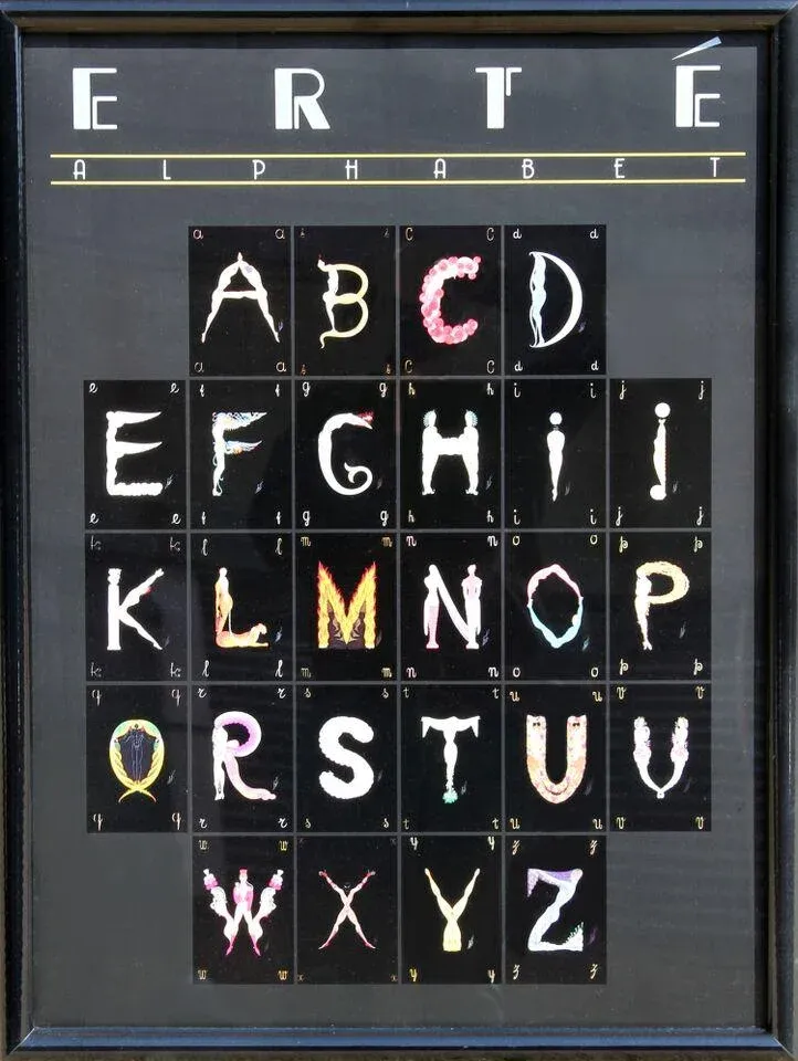 Erte, "Alphabet," Poster | Chairish