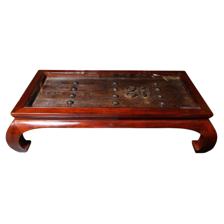 Chinese Glass Top Coffee Table Fashioned From an Antique 19th Century ...