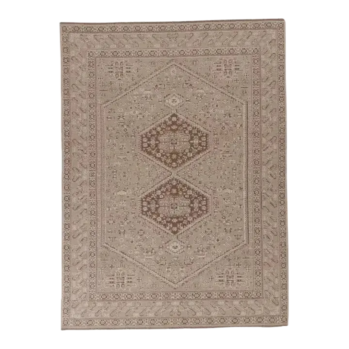 Rug & Kilim’s Modern Classics Rug in Beige-Brown With Medallions and ...