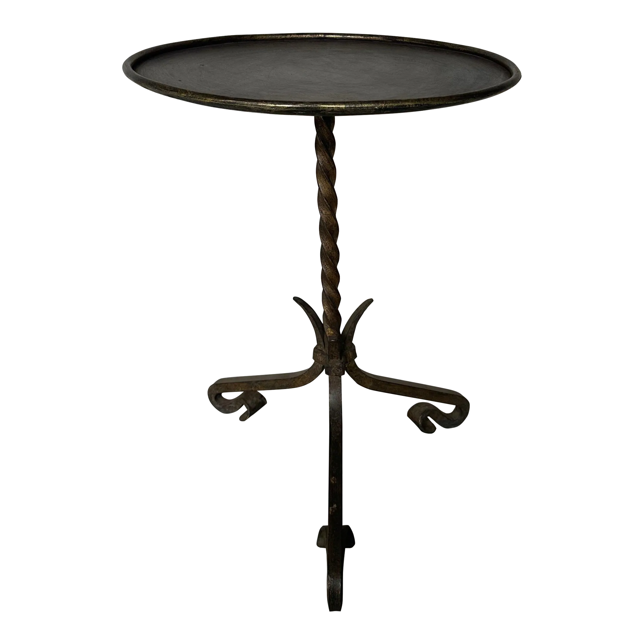 Large Vintage Spanish Drinks Table With Ornate Tripod Base | Chairish