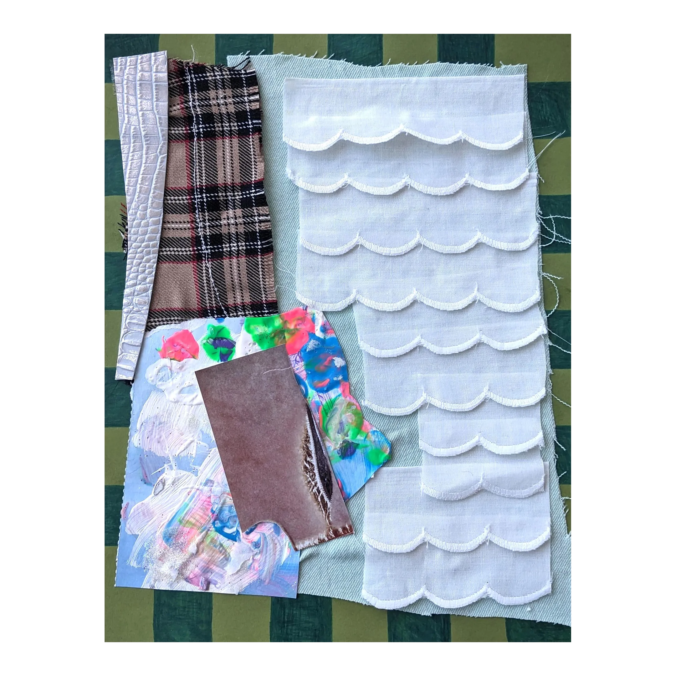 "Ruffled" Contemporary Abstract Textile Collage by Frances Sousa | Chairish