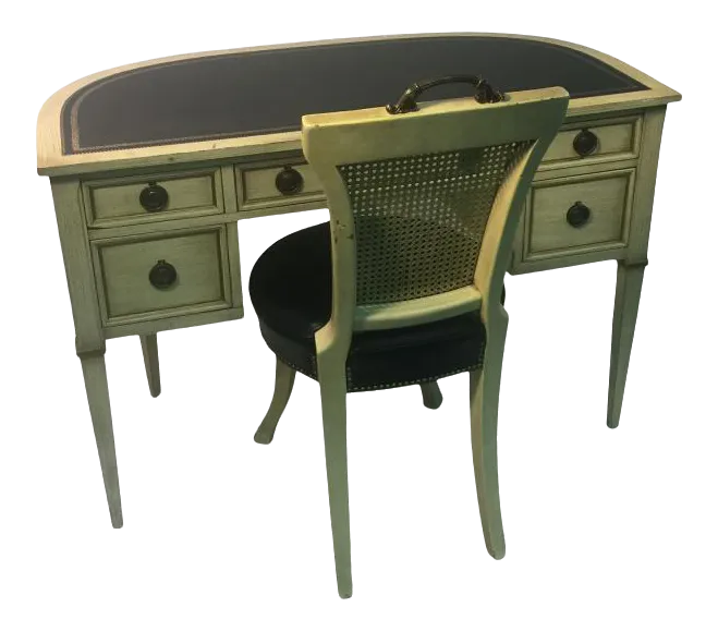 Hollywood Regency Desk and Chair | Chairish
