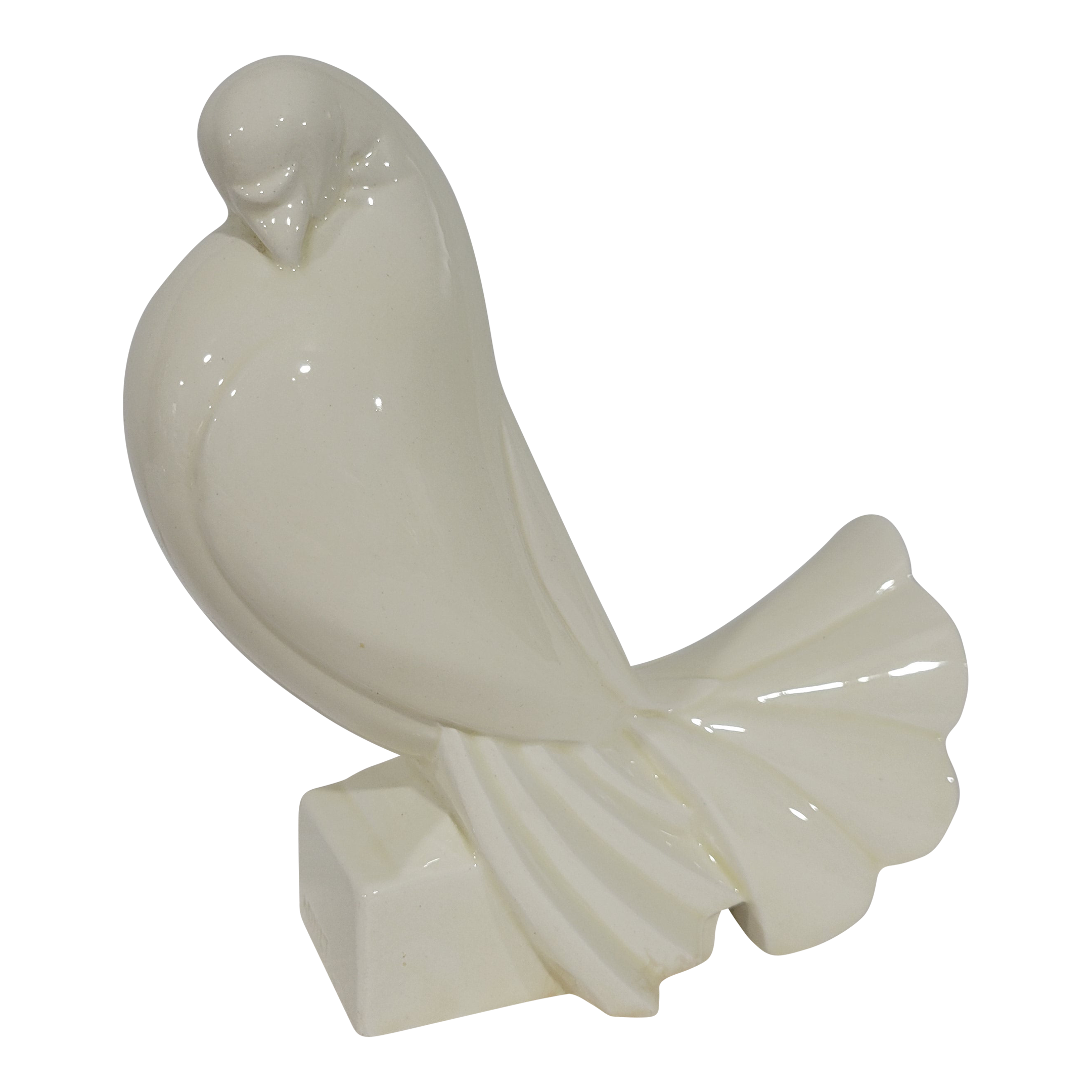 1920s Art Deco Ceramic Dove Figure by Jaques Adnet | Chairish