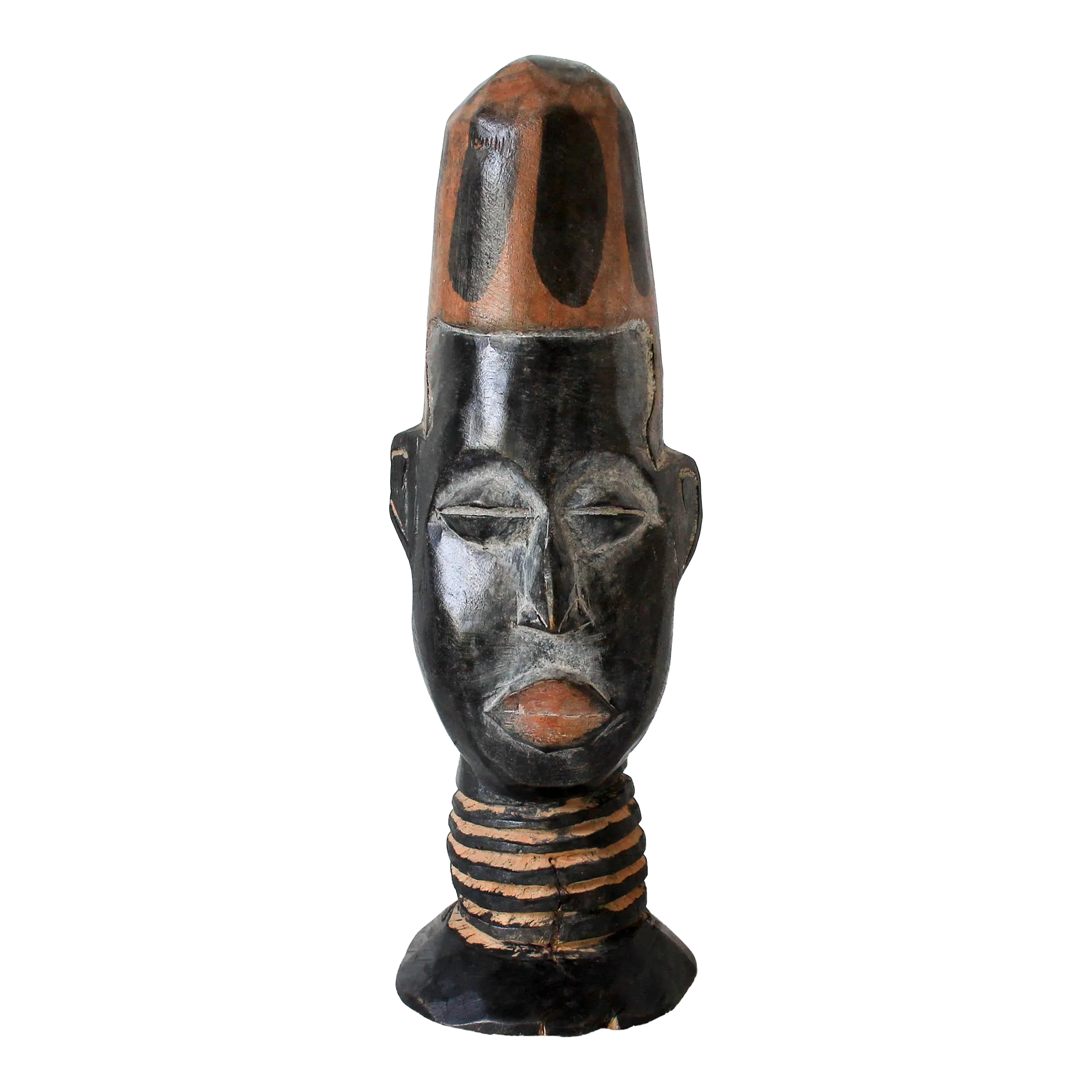 Vintage Hand Carved African Decorative Bust | Chairish