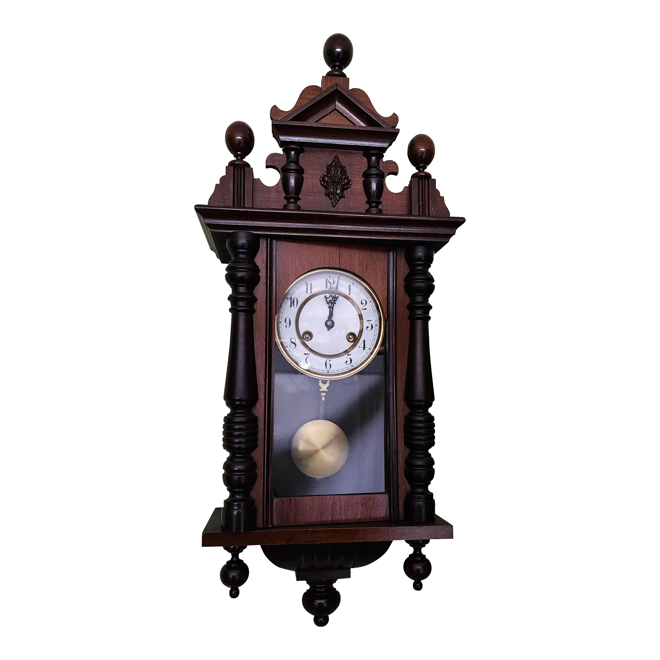 1920 Small German Pendulum Clock Made by Gebrüder Junghans From Black ...