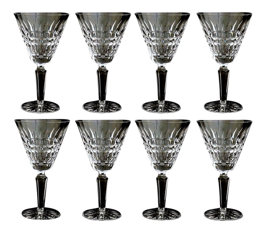Waterford Cut Crystal Glenmore Water Goblets - Set of 8 | Chairish