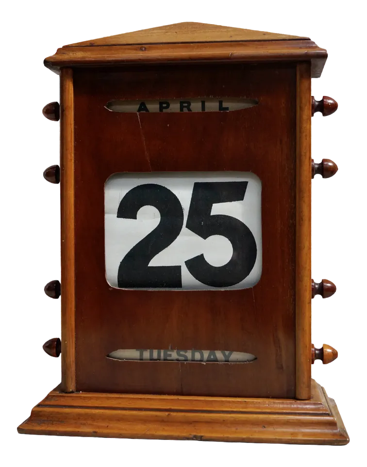 Vintage Perpetual Calendar, 1890s | Chairish