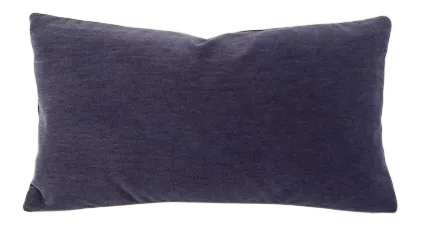 Pollack Soho Plush Indigo Lumbar Pillow Cover | Chairish