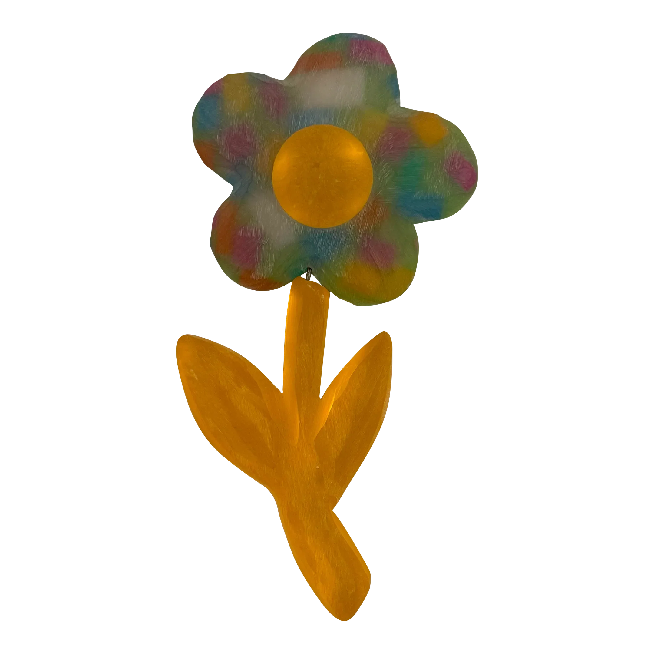 Kaso Giant Lucite Flower Pin | Chairish