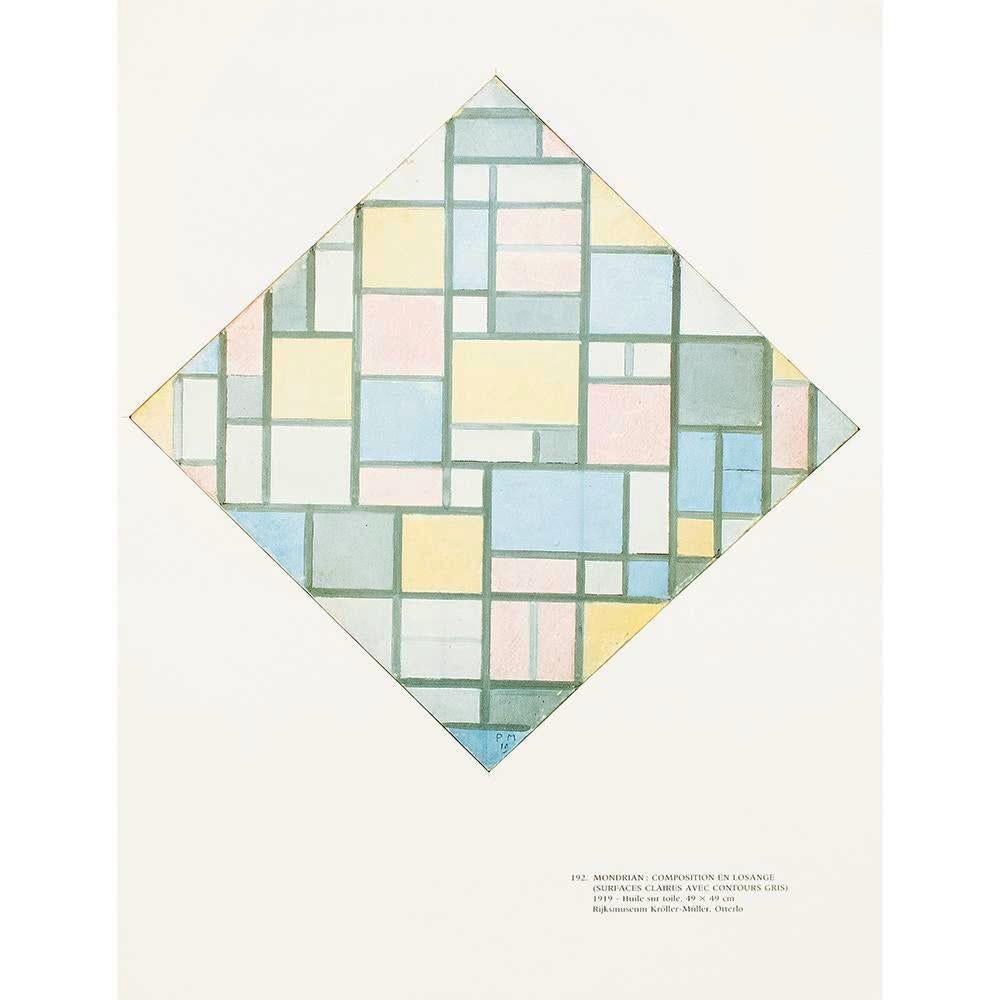 1991 After Piet Mondrian "Diamond Composition (Light Surfaces With Gray ...
