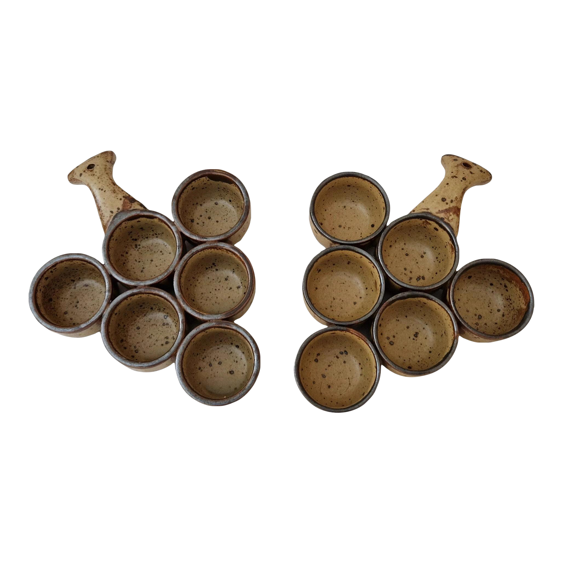 1970s French Pottery Escargot Snail Serving Dishes by Gres Rocaille- a ...